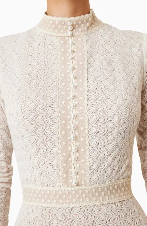 bella long sleeve textured knit dress elliatt Elliatt Bella Long Sleeve Textured Knit Dress In Ivory - 60% Off