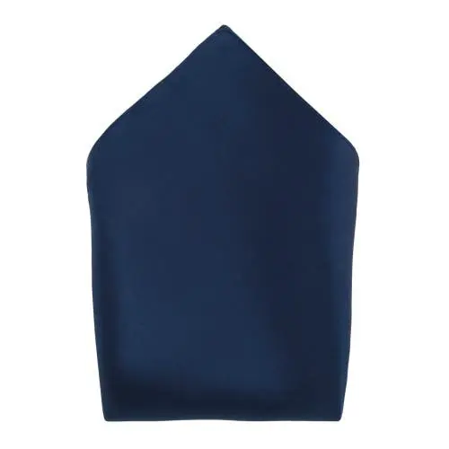 Trafalgar Sutton Solid Color 13 Inch Silk Pocket Square - Navy