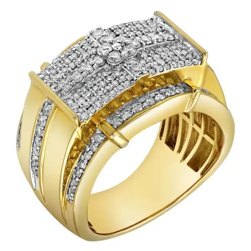 LUVMYJEWELRY Diamond Statement Ring - 14k Yellow Gold