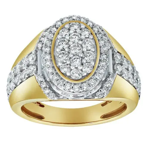 LUVMYJEWELRY Diamond Statement Ring - 14k Yellow Gold