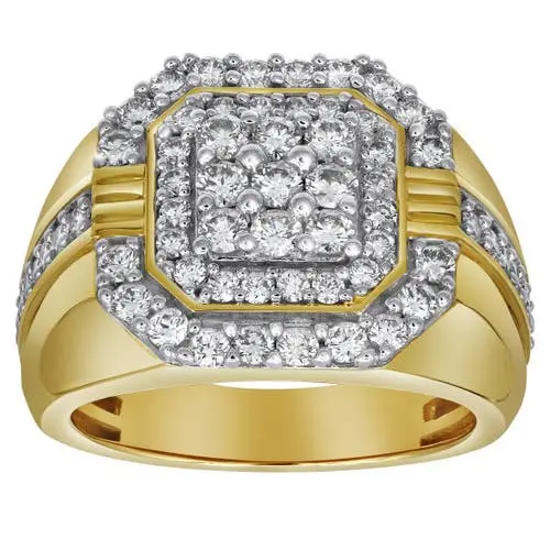 LUVMYJEWELRY 1.75 Ct. Diamond Statement Ring - 14k Yellow Gold