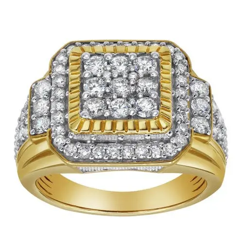 LUVMYJEWELRY Diamond Statement Ring 2.04 Ct - 14k Yellow Gold