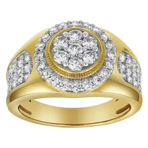 LUVMYJEWELRY Diamond Statement Ring - 14k Yellow Gold