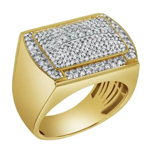 LUVMYJEWELRY 3.24 Ct. Diamond Statement Ring - 14k Yellow Gold