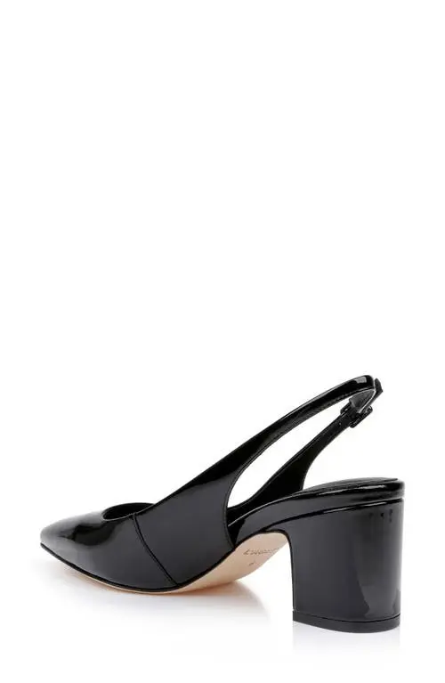 L'Agence Elaina Slingback Pumps - Black Patent