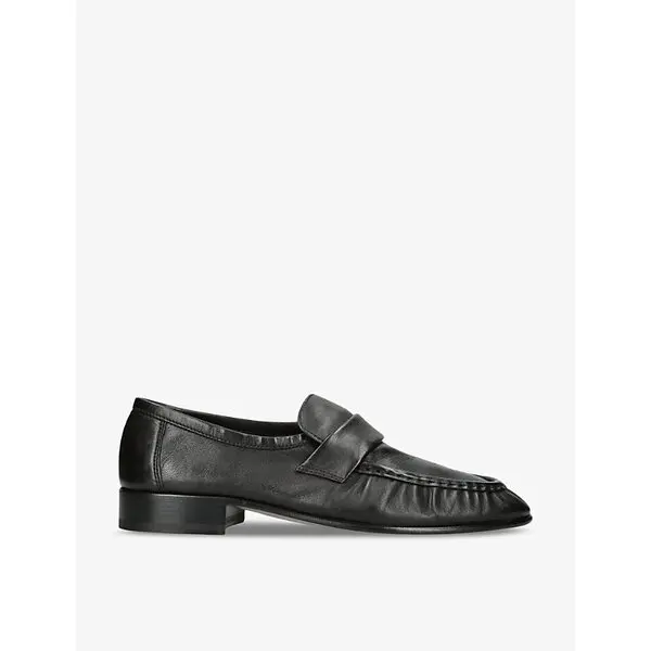 THE ROW Gathered Leather Loafers