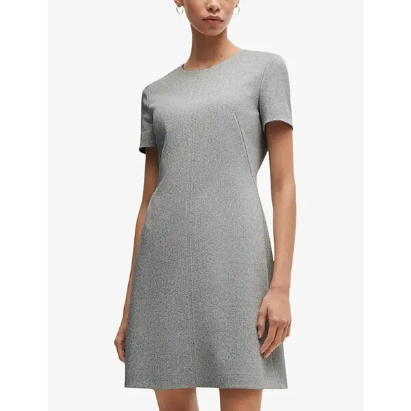Boss Round-Neck Stretch Cotton-Jersey Shift Dress - Open Miscellaneous |  Editorialist