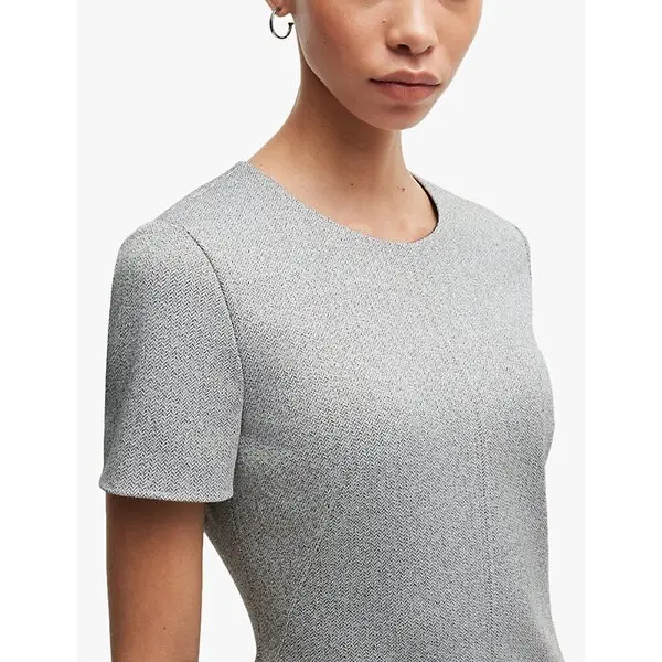 Boss Round-Neck Stretch Cotton-Jersey Shift Dress - Open Miscellaneous |  Editorialist