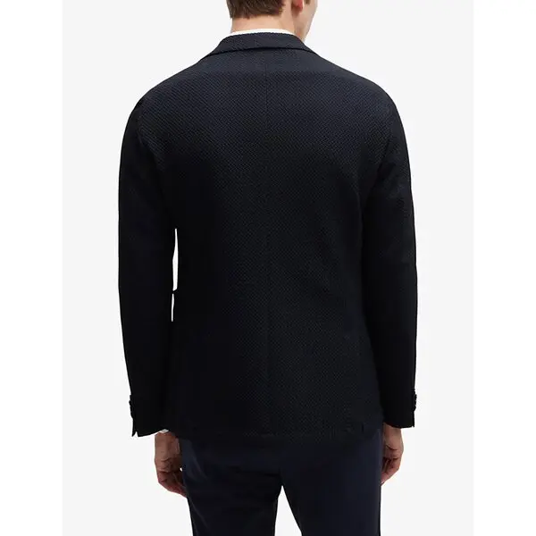 BOSS Slim-fit Single-breasted Stretch Wool-blend Blazer
