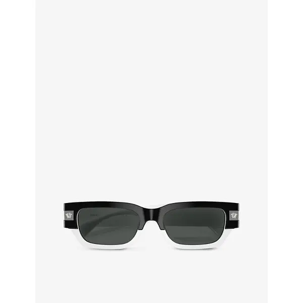 Versace Ve4465 Rectangle-frame Sunglasses - Black