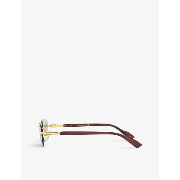 Gucci Rectangle-frame Polyamide Sunglasses - Light Red/brown