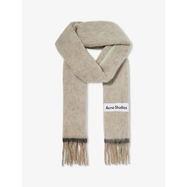 Acne Studios Vally Brand-patch Wool-blend Scarf
