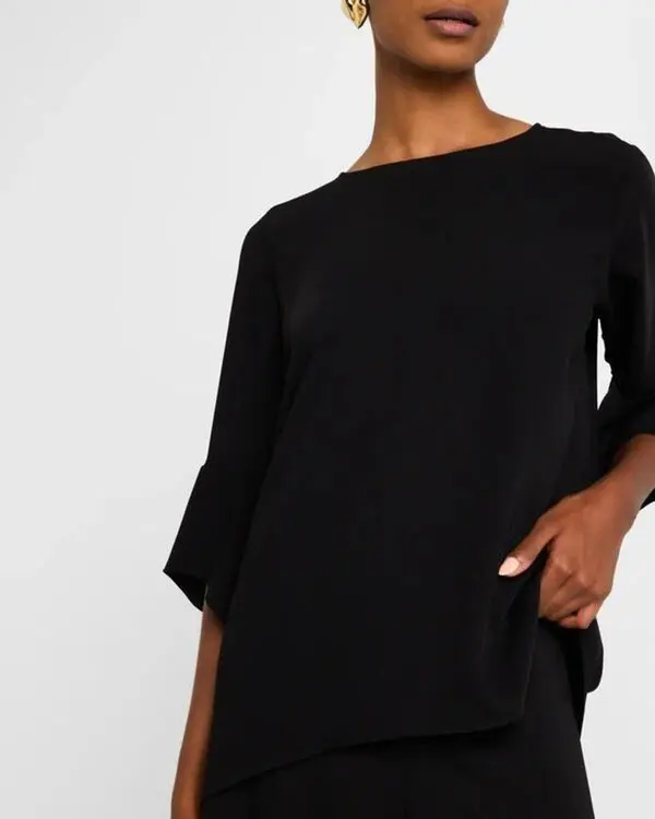 Caroline Rose Julia Bell-sleeve Crepe Tunic