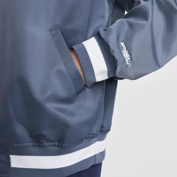 Nike Usa Dugout Breaking Satin Jacket - Blue | Editorialist