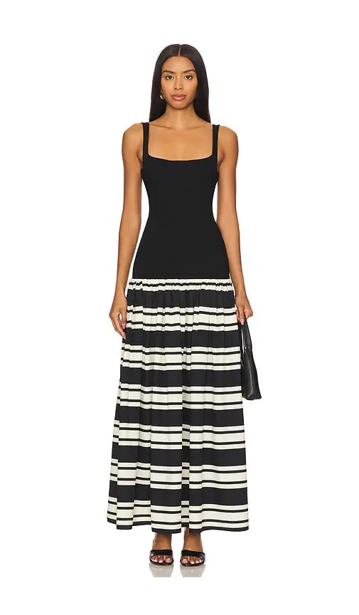 Delfi Zona Maxi Dress - Black