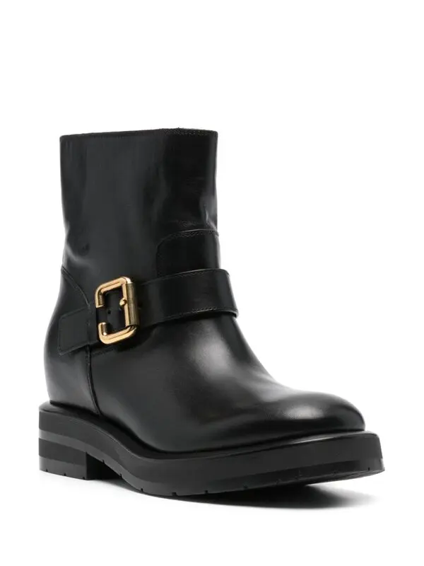 Chloé Leather Ankle Boots - Black