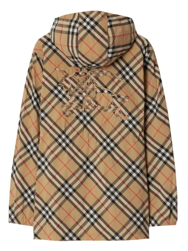 Burberry Nova Check Hooded Coat - Neutrals