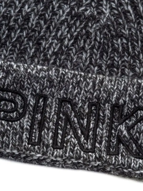 Pinko Embroidered-logo Wool Beanie