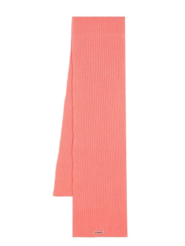 Pinko Logo-patch Scarf - Pink