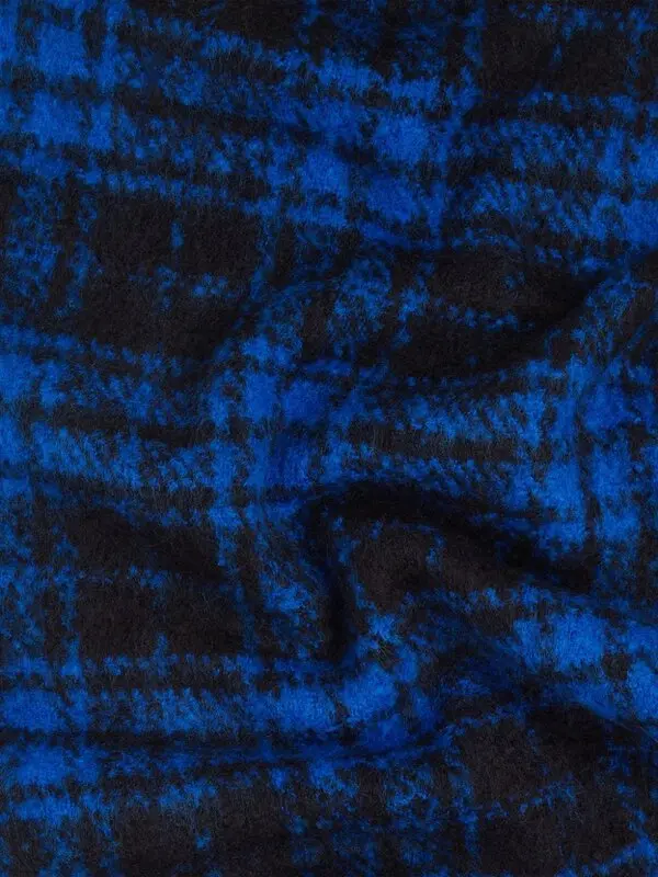 Karl Lagerfeld Checked Knitted Scarf