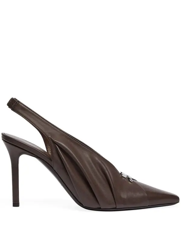 COURREGES 90mm Draped Slingback Pumps
