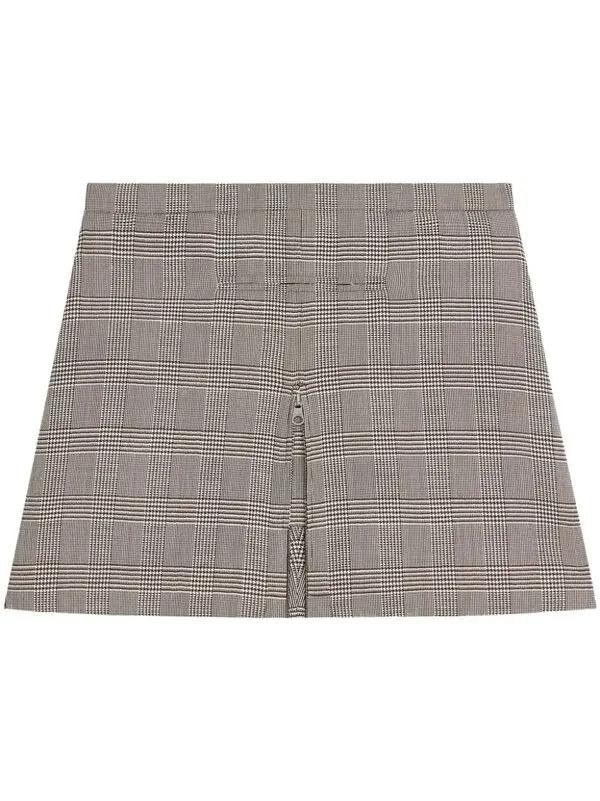 COURREGES A-line Checked Miniskirt