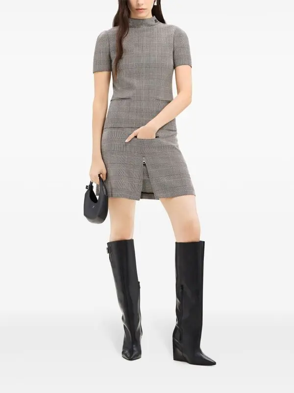 COURREGES A-line Checked Miniskirt