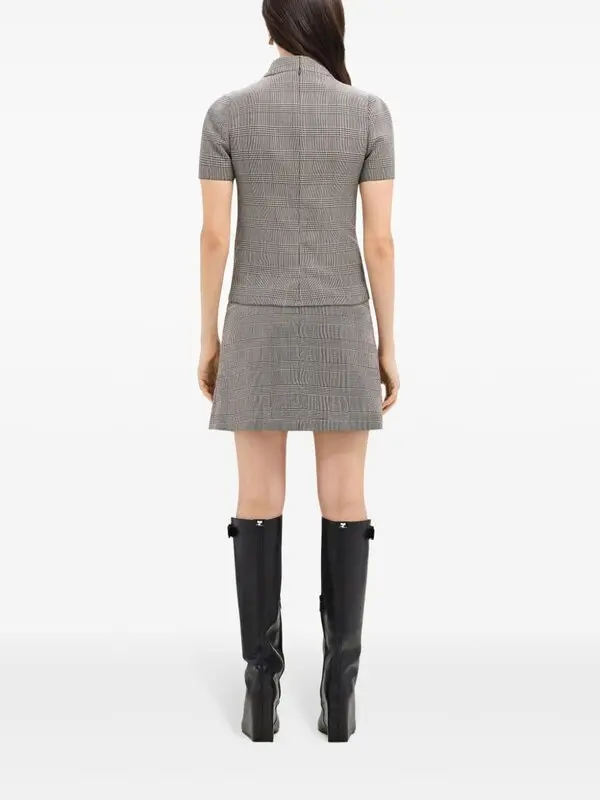 COURREGES A-line Checked Miniskirt