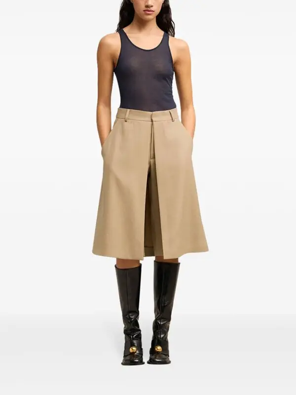 Ami Paneled Knee-length Shorts