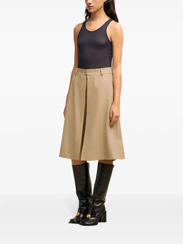 Ami Paneled Knee-length Shorts