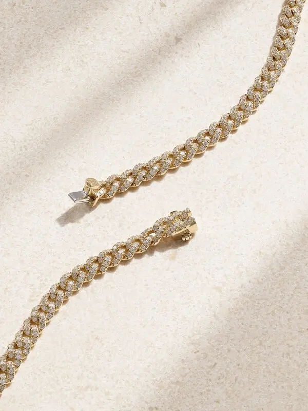 SYDNEY EVAN 14-karat Diamond Curb Link Necklace