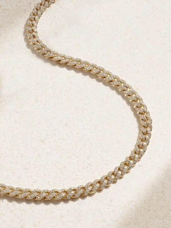 SYDNEY EVAN 14-karat Diamond Curb Link Necklace