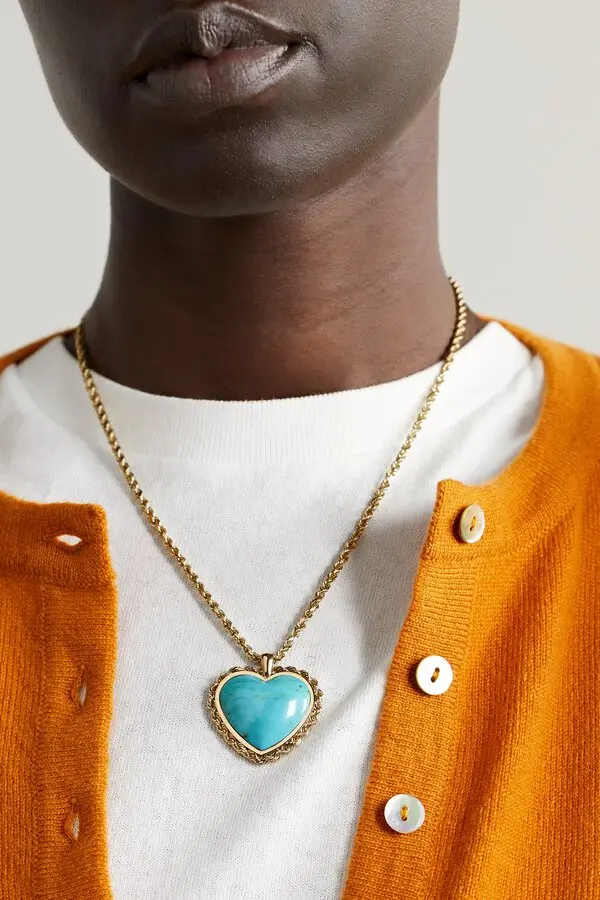 Established 18-karat Turquoise Heart Necklace