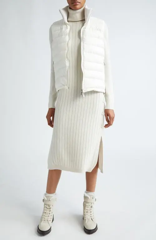 Eleventy Long Sleeve Virgin Wool & Cashmere Turtleneck Sweater Dress