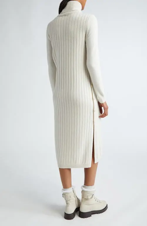Eleventy Long Sleeve Virgin Wool & Cashmere Turtleneck Sweater Dress