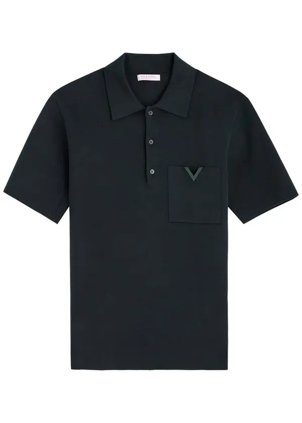 Valentino Garavani Logo Cotton-blend Polo Shirt