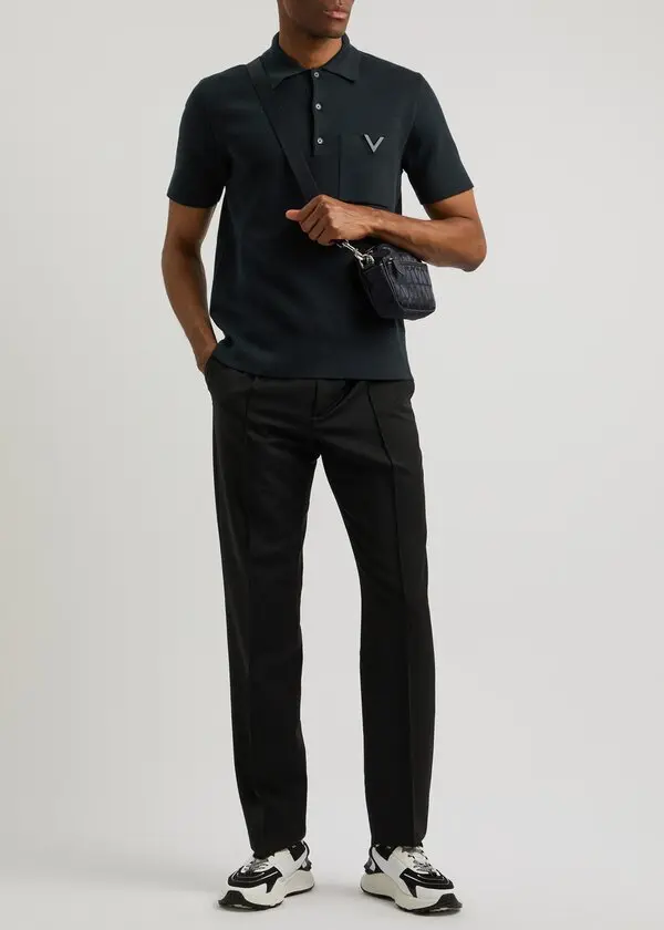 Valentino Garavani Logo Cotton-blend Polo Shirt
