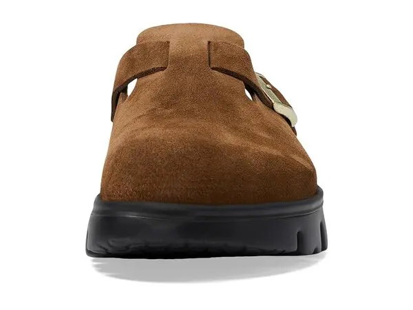 BIRKENSTOCK Boston Chunky Clog Suede Sandals - Brown