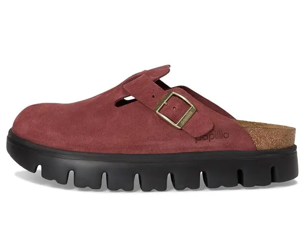 BIRKENSTOCK Boston Chunky Suede Clogs - Brown