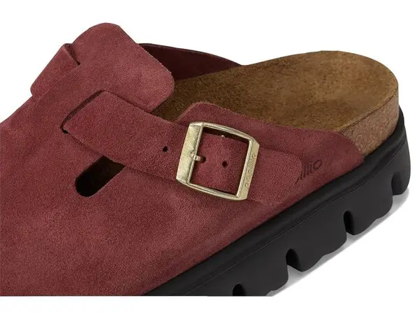 BIRKENSTOCK Boston Chunky Suede Clogs - Brown