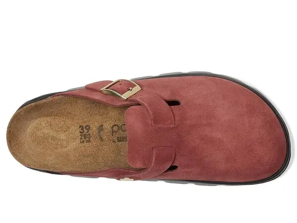 BIRKENSTOCK Boston Chunky Suede Clogs - Brown
