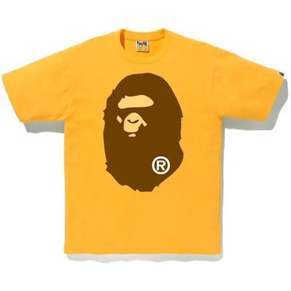A BATHING APE Big Ape Head Tee Shirt - Yellow