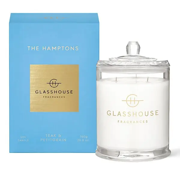 GLASSHOUSE FRAGRANCES Glasshouse Fragrance The Hamptons Candle 26.8 Oz - Blue