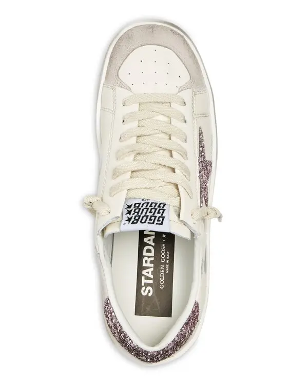 GOLDEN GOOSE Stardan Low Top Sneakers - White/pink