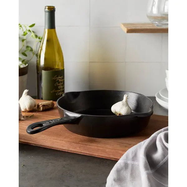 STAUB Cast Iron 8.5 Traditional Deep Skillet - Black