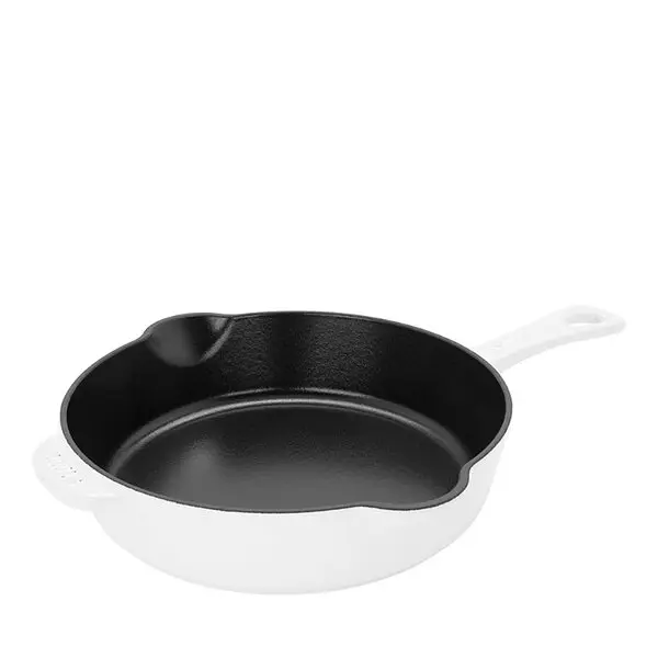 STAUB Cast Iron 8.5 Traditional Deep Skillet - White