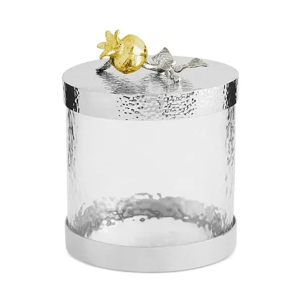 Michael Aram Pomegranate And Gold Extra-small Canister - Silver