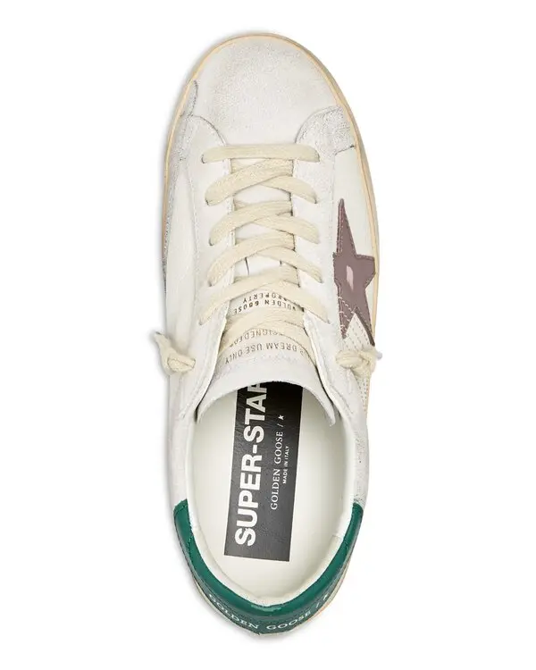 GOLDEN GOOSE Super-star Low Top Sneakers - White/pink