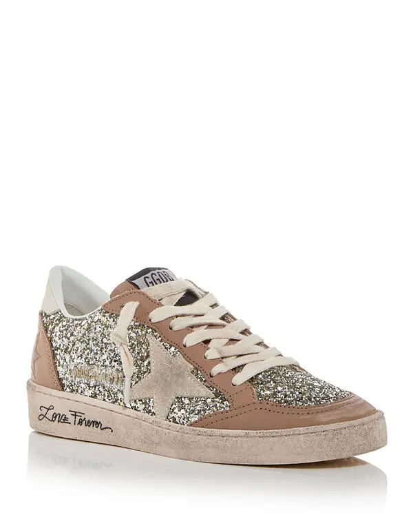 GOLDEN GOOSE Ball Star Low Top Sneakers - Platinum