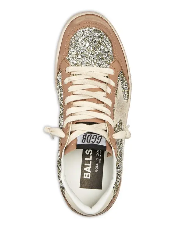 GOLDEN GOOSE Ball Star Low Top Sneakers - Platinum